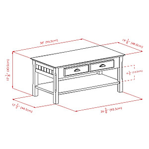 Winsome Timber Occasional Table, Black, 38 inches