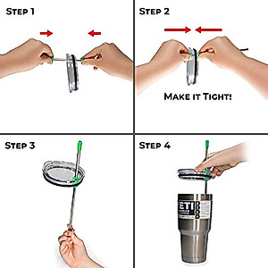 RAINIER Reusable Food-grade Silicone Rubber Straw Tips and Silencers for Stainless Steel Drinking Straws, Set of 8 | No-Burn/Freeze Straw Covers Protect Lips/Teeth | Fits All 6mm (0.24”) Metal Straws