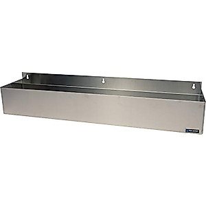 Carlisle FoodService Products B5542 Stainless Steel Single Rail Speed Rack Bottle Holder, 41-1/4" Width x 6" Height x 4-1/8" Depth, Silver