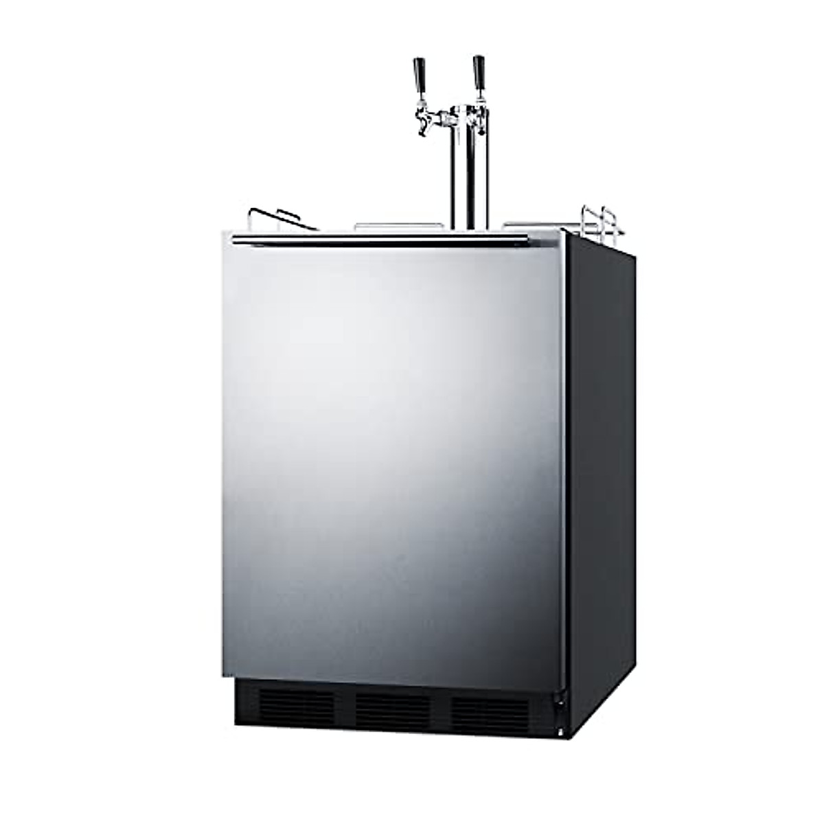 Summit Appliance SBC58BLBIADAIF 24" Wide Built-In Kegerator; ADA Compliant; Panel-ready Door (Panel Not included); 5.5 cu.ft Capacity; Automatic Defrost; Dual Tap System; Adjustable Thermostat