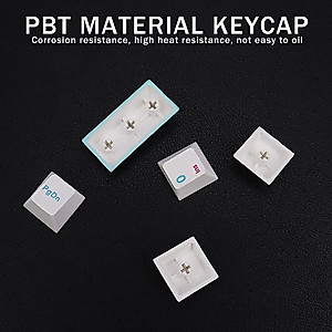 PBT White Japanese Keycaps 135 Keys Dye Cherry Profile with Key Puller Suitable for 104/87/84/61 60% MX Cherry Gateron Gaming Keyboard（135 Keycaps）