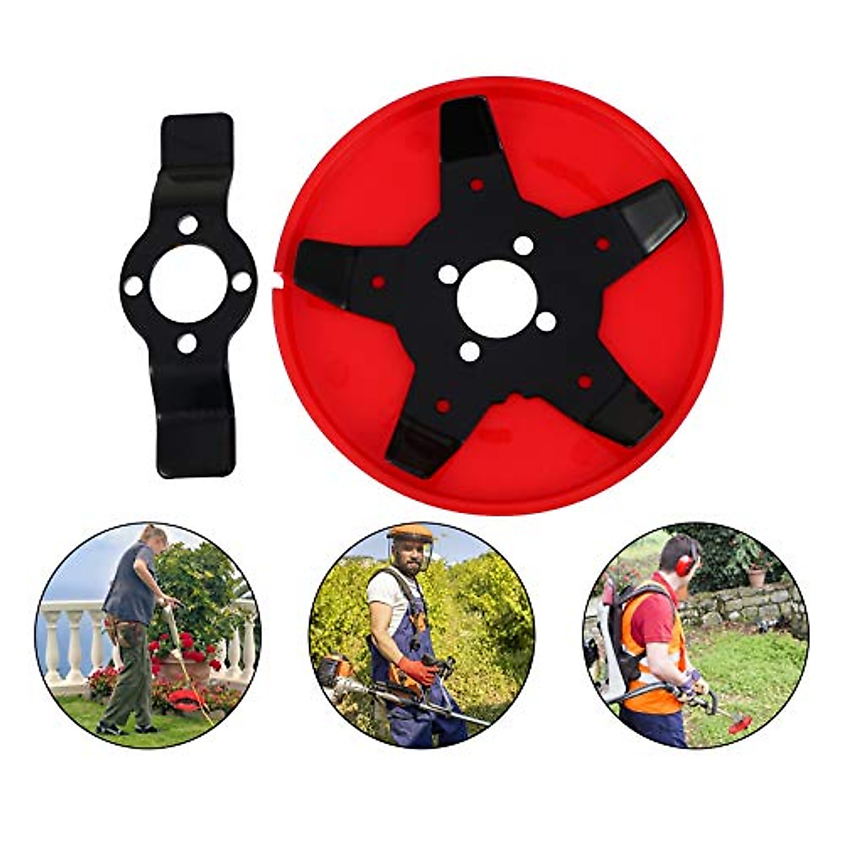 VILLCASE 1 set Tool Trimmers Home Steel Parts Weeding Mower Cutting Accessories Lawn Mowing Replacement Razors Head Brushcutter Garden Machine Plate Weeder Grass Blades Farm Cutter Brush