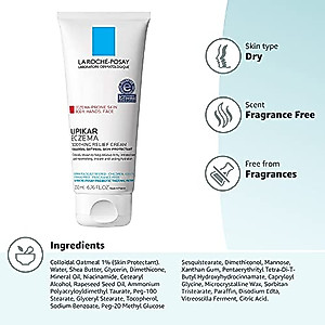 La Roche-Posay Lipikar Soothing Relief Eczema Cream, Face and Body Lotion For Eczema and Sensitive, Dry Skin, Moisturizer with Colloidal Oatmeal to Relieve Irritation