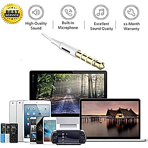 2 Pack Headphone Earphone Earbuds 3.5mm Wired Headphone Noise Isolating Earphones with Built-in Microphon Volume Control Compatible with iPhone 6 Plus SE 5S 4 Pod Pad Samsung Android MP3