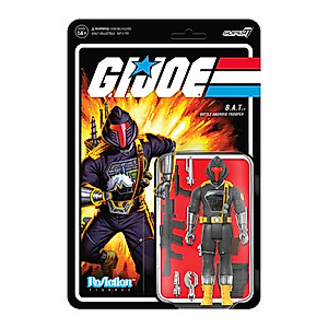 Super7 G.I. Joe Cobra B.A.T. - 3.75" G.I. Joe Action Figure with Accessory Classic Cartoon Collectibles and Retro Toys