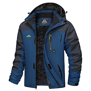 MAGCOMSEN Winter Jacket for Men Cold Weather Insulated Jacket Ski Jacket Snowboard Coat Rain Jacket Windproof Windbreaker Jacket Raincoats for Men