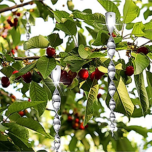 Hestya 15 Pack Bird Repellent Wind Twisting Reflective Scare Rods 12 Inch Effective and Attractive Hanging Bird Repellents (Multi-Color, 15 Pieces)