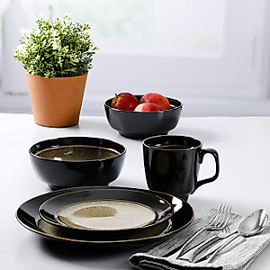 Gibson Home Bella Galleria 16 Piece Dinnerware Set, Taupe