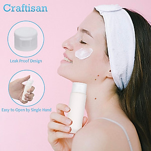 TSA Approved Travel Bottles Set for Toiletries 50ml 1.7oz Squeeze Bottle Travel Size Container Kit Portable Leak Proof Refillable Cosmetic Airplane Essential Shampoo Conditioner Body Lotion Shower Gel