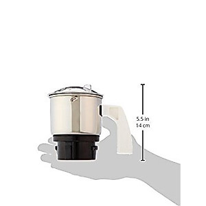 Preethi MGA 501 0.4L Chutney Jar for Eco Plus/Chef Pro and Blue Leaf, Small, Silver