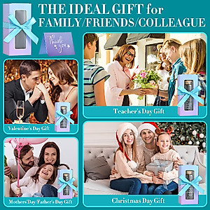 6 Set Employee Appreciation Presents Bulk, Personalized Inspirational Thank You Presents for Staff Coworker 16oz Can Shaped Beer Glass Cups with Lids and Straws, Box and Card for Team Women Men