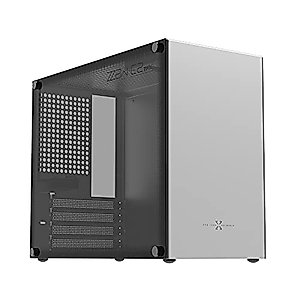 MATX PC Case in Mini-Size, Portable Gaming Computer Case, Aluminum Micro ATX Case for DIY Installation Silver
