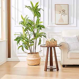 VILSSOVY Seagrass Plant Basket, Wicker Woven Laundry Basket, Basket Planter for Plants Indoor, Large Wicker Plant Baskets, Seagrass Baskets for Plants(15.75" Diameter x 13.39" Height)