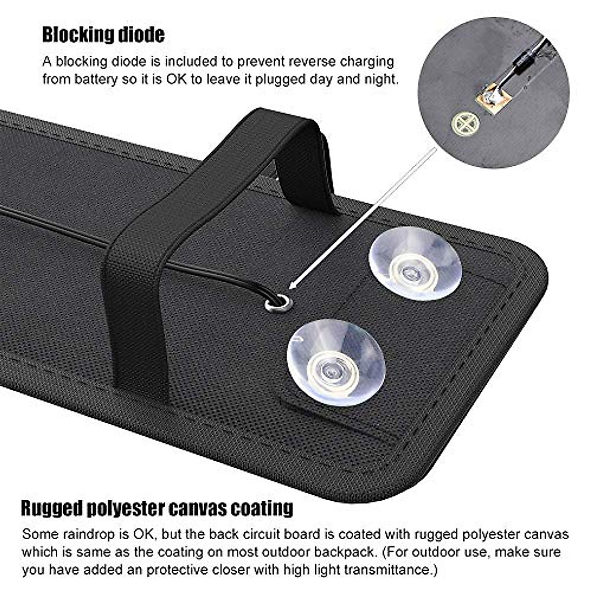 ALLPOWERS 18V 12V 5W Portable Solar Panel Car Boat Power Solar Panel Battery Charger Maintainer for Automotive Motorcycle Tractor Boat RV Batteries