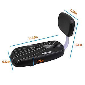 Together-life Rear Mounted Child Bike Seats, Bicycle Rear Seat Cushion Armrest Set Kid Child Carrier with Cushion, Backrest and Armrest Handrail