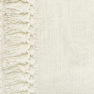 Lush Decor Modern Tassel Decorative Pillow, 20" x 20", Off- White