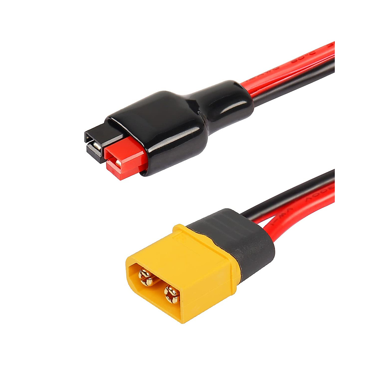 CERRXIAN 3.2FT 12AWG XT60 Male to Solar Panel Connector 30A Power Pole Port Extension Cable for Center Drive Motor, Solar Panel to Portable Generator(XT60-M)