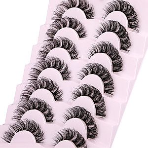 Natural Cluster Lashes Extensions Wispy Natural Look False Eyelashes Individual Lashes 3D Strips Eyelash Extensions DIY Lashes 7 Pairs Multipack