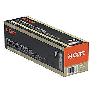 CURT 60603 Double Lock Riser Gooseneck Ball, 1-Inch Rise, 30,000 lbs, 2-5/16-In. Diameter