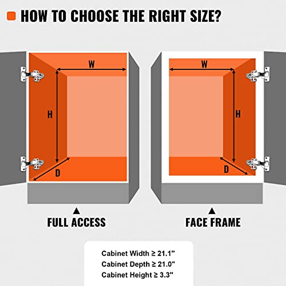 VEVOR 20"W x 21"D Pull Out Cabinet Organizer, Heavy Duty Slide Out Pantry Shelves, Chrome-Plated Steel Roll Out Drawers, Sliding Drawer Storage for Home, Inside Kitchen Cabinet, Bathroom, Under Sink