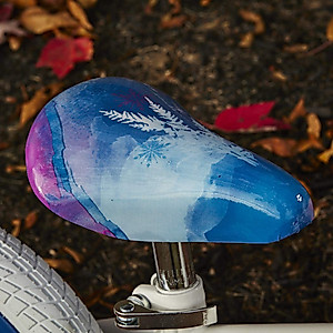 Huffy Frozen 2 Balance Bike for Toddler & Kids, Elsa Graphics, Purple, White, 12 inch