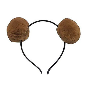 Headband Hairband Head Hoop Animal Style Cute Flurry for Girls Boys Birthday Party Halloween Christmas Costume (P)