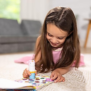 Melissa & Doug Sticker WOW!™ 24-Page Activity Pad and Sticker Stamper, 300 Stickers, Arts and Crafts Fidget Toy Collectible Character – Unicorn - FSC Certified