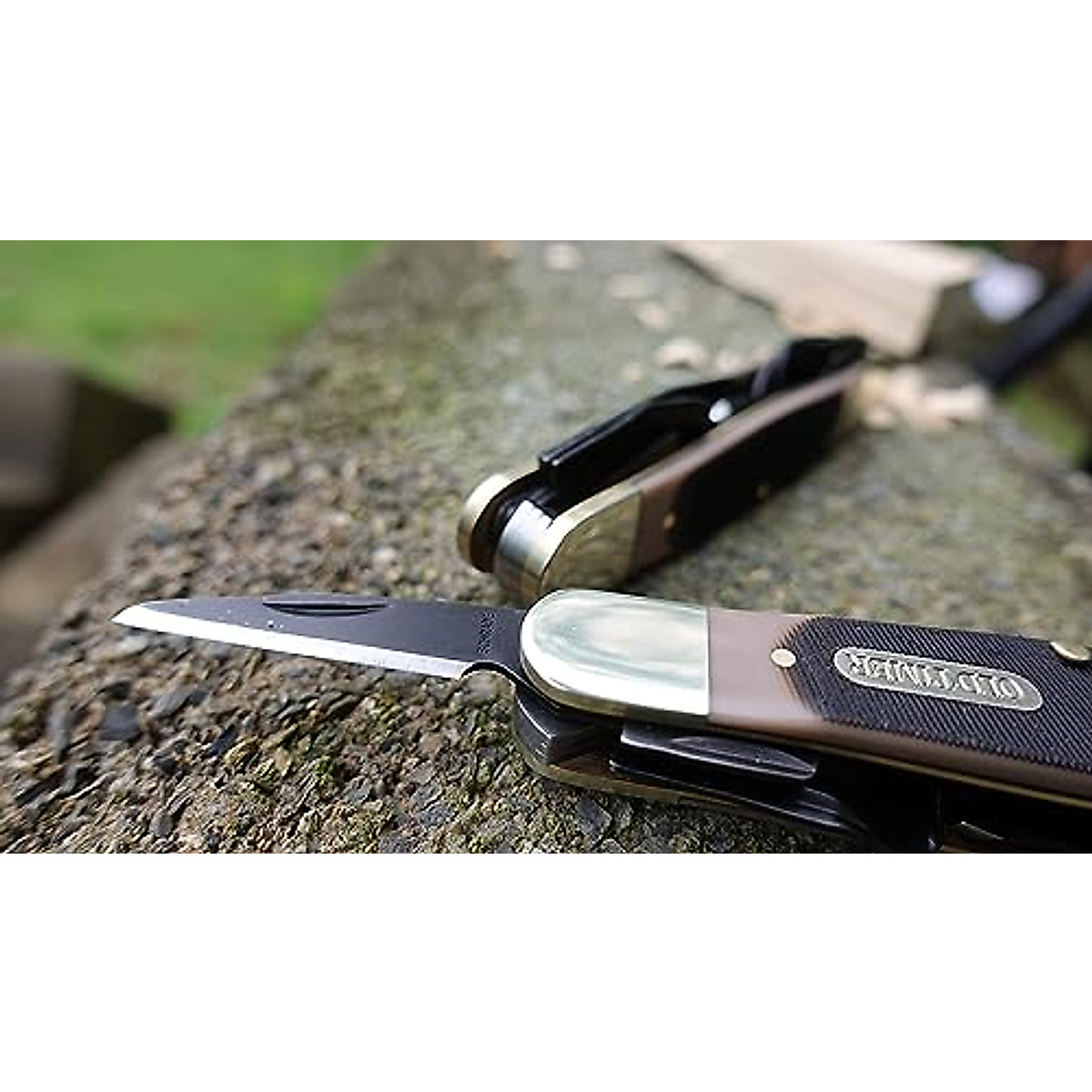 Old Timer 24OT Splinter Carvin' 6in Traditional Folding Whittling Knife with 1.5in Detail Blade, Sawcut Handle, Nickel Silver Bolsters, and Convenient Size for Carving, Camping, EDC, and Outdoors