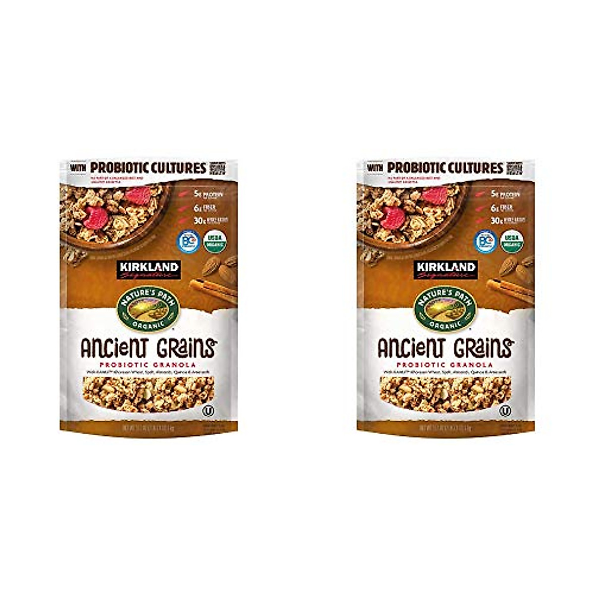 Kirkland Signature Nature's Path Organic Ancient Grain Probiotic Granola, 35.3 oz Pack of 2