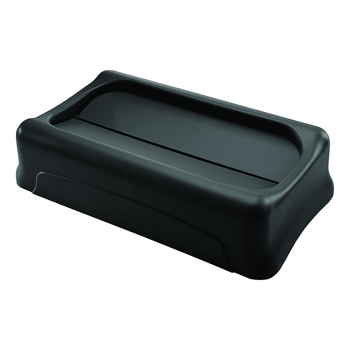Rubbermaid Commercial Products Slim Jim Trash Can Swing Lid, Black, Plastic, Compatible with 23 Gallon Slim Jim Containers/Garbage Can