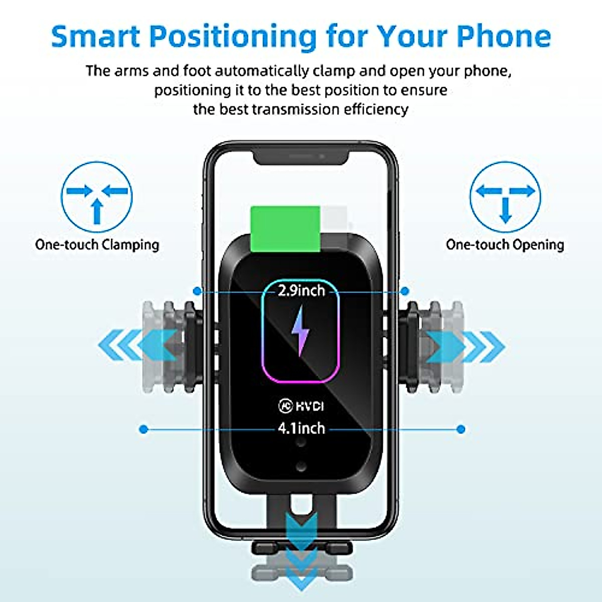 enomol Wireless Car Charger CD Slot Phone Mount, Auto-Clamping 15W Qi Fast Charging Infrared Smart Sensor Air Vent Cell Phone Holder,Compatible with iPhone 13 Pro Max 12 11 X 8,Samsung S21 S20 S10 S9