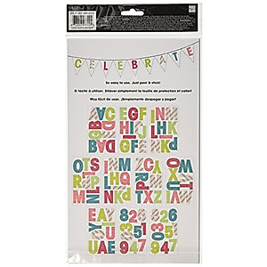 me & my BIG ideas Garde Patterned AV Alphabet Stickers, Large, 10 Sheet
