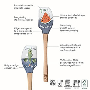 Tovolo 1 In A Melon/Medi-Okra Spatulart Spatula, Kitchen Utensil for Food and Meal Prep, Baking, Mixing, Turning, and More