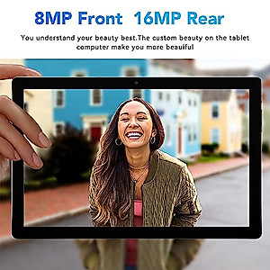 SHYEKYO 10.1in Tablet PC, 6GB RAM 128GB ROM HD Dual Speakers Tablet PC 100‑240V for Travel for Android 10 (#3)