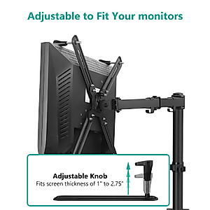 WALI Mount Bracket Adapter Monitor Arm Mounting Kit for Screen 13 to 27 inch, Mounting Holes 75mm and 100mm (UVVEP)