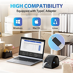 iDPRT Label Printer - SP310 Direct Thermal Label Maker, Desktop Label Printer for Home, Office & Small Business, 1" to 3.35" Label Width for Barcode, Addresses, Mailing, Support Windows, Mac & Linux