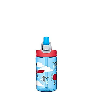 CamelBak eddy Kids Water Bottle - CamelBak Kids Big Bite Valve - Spill Proof - Water Bottle For Kids - BPA-Free Water Bottle - 12oz, Airplane Bandits