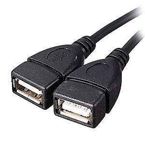 USB Splitter,USB Charger Cable,USB A 2.0 Male to Dual USB Female Jack Y Splitter Charging Cable for Laptop/Car/Data Transmission/Charging Etc. (2 Pack)
