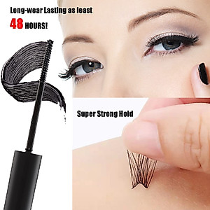 BARCHID Eyelash Glue, Lashes Glue Waterproof Eyelash Glue Super Strong Hold False Eyelash Glue Suitable for Sensitive Eyes, White(Dries Clear) 0.176 oz