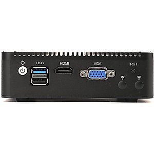Firewall Micro Appliance,Fanless Mini PC with Intel Celeron J4125 Quad Core,4 Intel I225 Gigabit LAN,VGA/HDMI/USB,AES-NI,Barebone No Ram No SSD