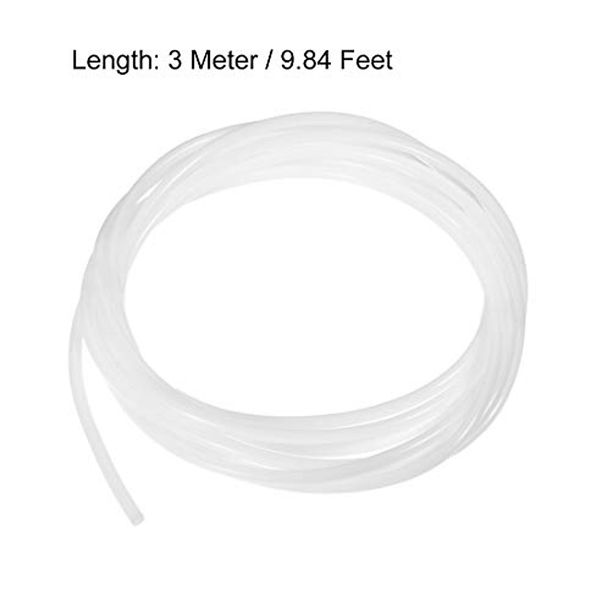 uxcell PTFE Tube 9.8Ft - ID 2mm x OD 4mm Fit Filament 1.75mm for 3D Printer White