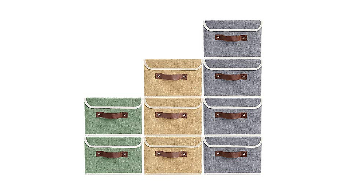 Lucky Monet Linen Storage Bins - Collapsible & Elegant Organizers