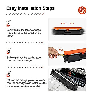 v4ink 4PK Compatible CF230A Toner Cartridge Replacement for HP 30A CF230A 30X CF230X Black Ink for HP Pro MFP M203dw M227fdn M227fdw M203dn M203d M227sdn M227 M203 Printer (with Chip)
