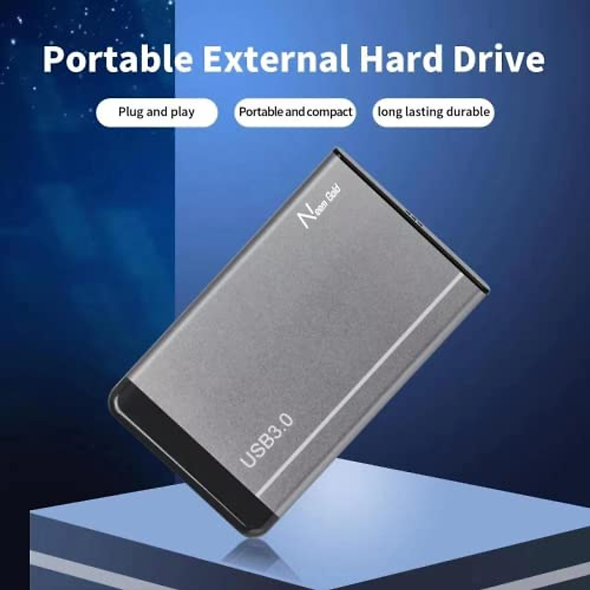 U&D 750GB 2.5 inches Portable External Hard Drive USB3.0 Mobile HDD Storage Compatible for PC, Desktop, Laptop, Mac, MacBook, Chromebook, Xbox One, Xbox 360, PS4 (750GB, Grey) UK-XJL-SXT-N21