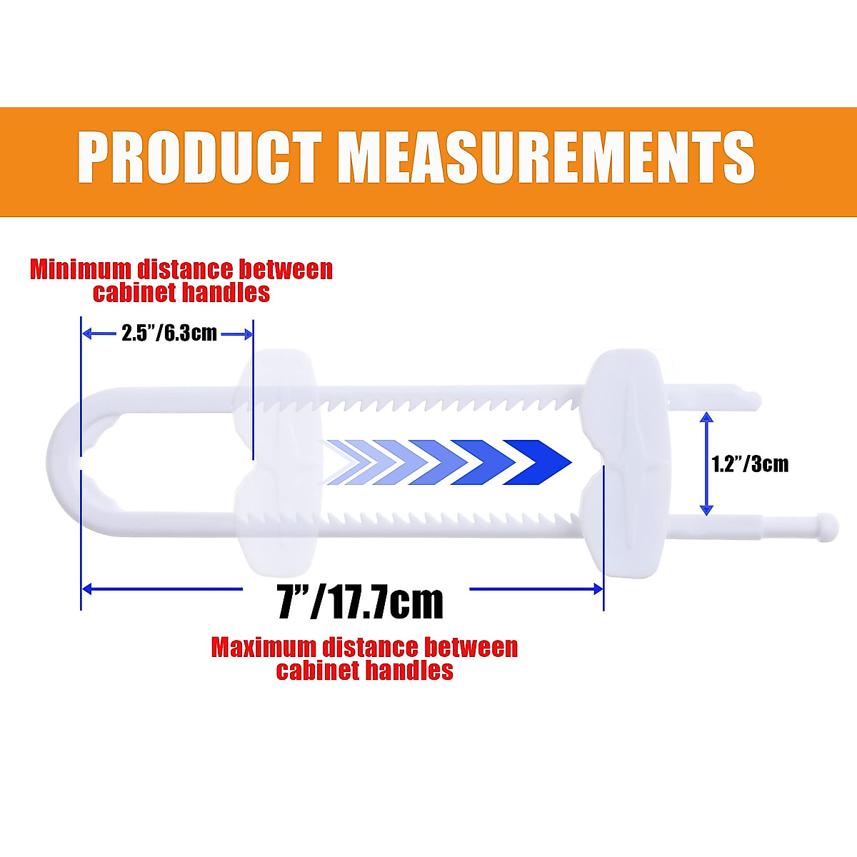 Dreambaby Sliding Cabinet Child Safety Locks - U Shaped for Knobs and Handles
