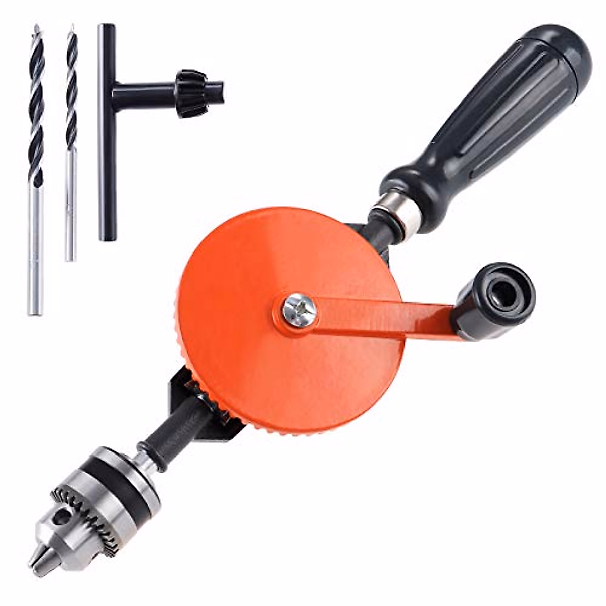 OCR Hand Drill Manual Crank Drill 1/4 inch (0.6mm-6mm) Precision Chucks Hand Drill With 2Pcs Drill Bit Set for Wood Plastic Acrylic Circuit Board Punching