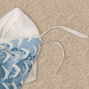 Kids Duvet Cover Twin, 3 Pieces Soft Lightweight Microfiber Duvet Cover Set, Blue Abstract Fish Bedding Comforter Cover Set with Zipper Ties, 1 Duvet Cover and 2 Pillowcases, No Comforter