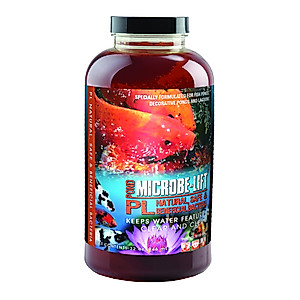 MICROBE-LIFT PL Pond Bacteria and Outdoor Water Garden Cleaner, Safe for Live Koi Fish, Plant Life, and Decor (32 Ounces)