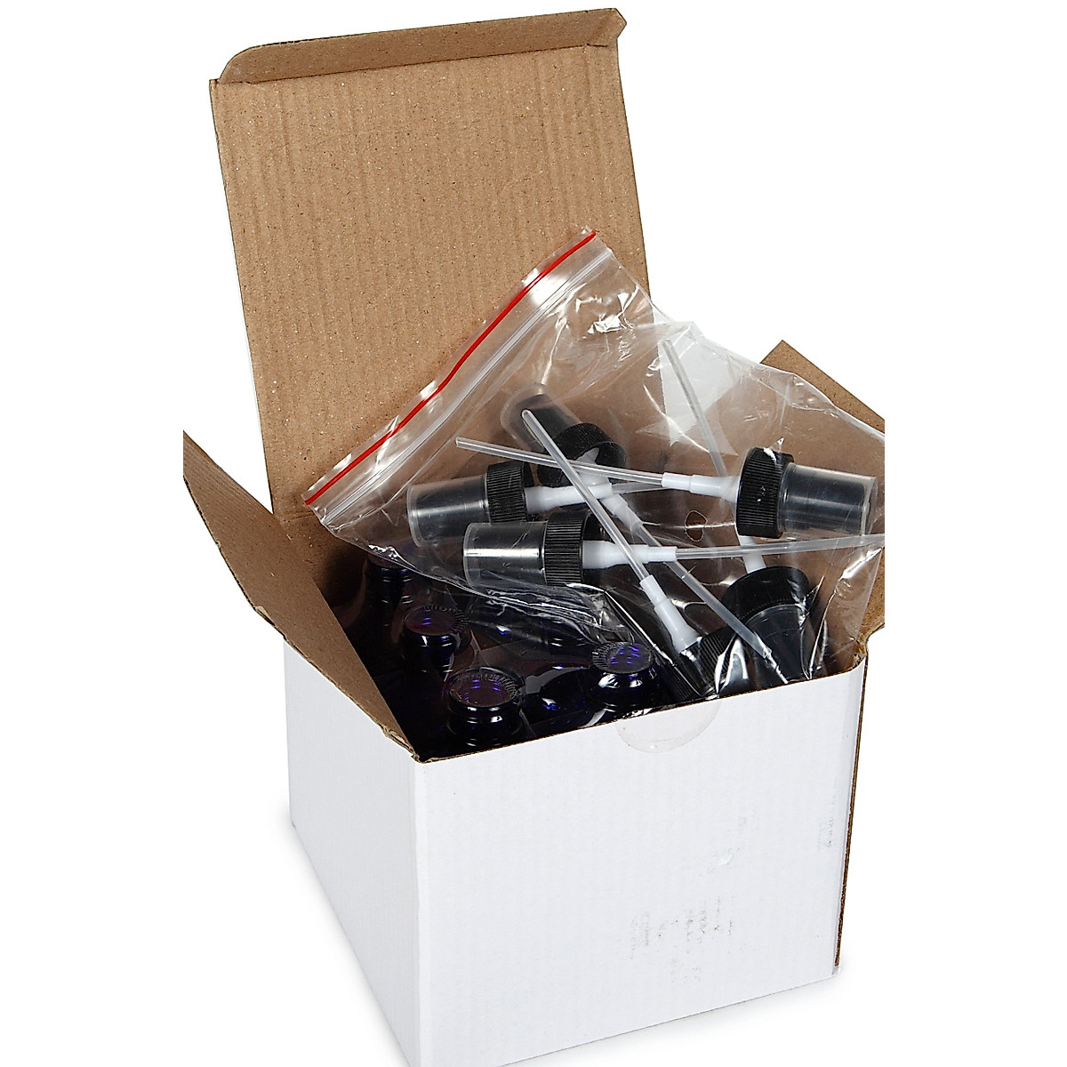 6, Cobalt Blue, 2 oz Glass Bottles, with Black Fine Mist Sprayers