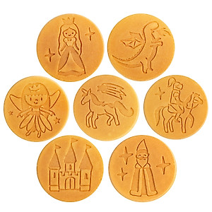 CucinaPro Fantasy Friends Mini Pancake Pan - Nonstick Griddle for Breakfast Magic, Featuring a Princess Castle & More, 7 Unique Flapjacks